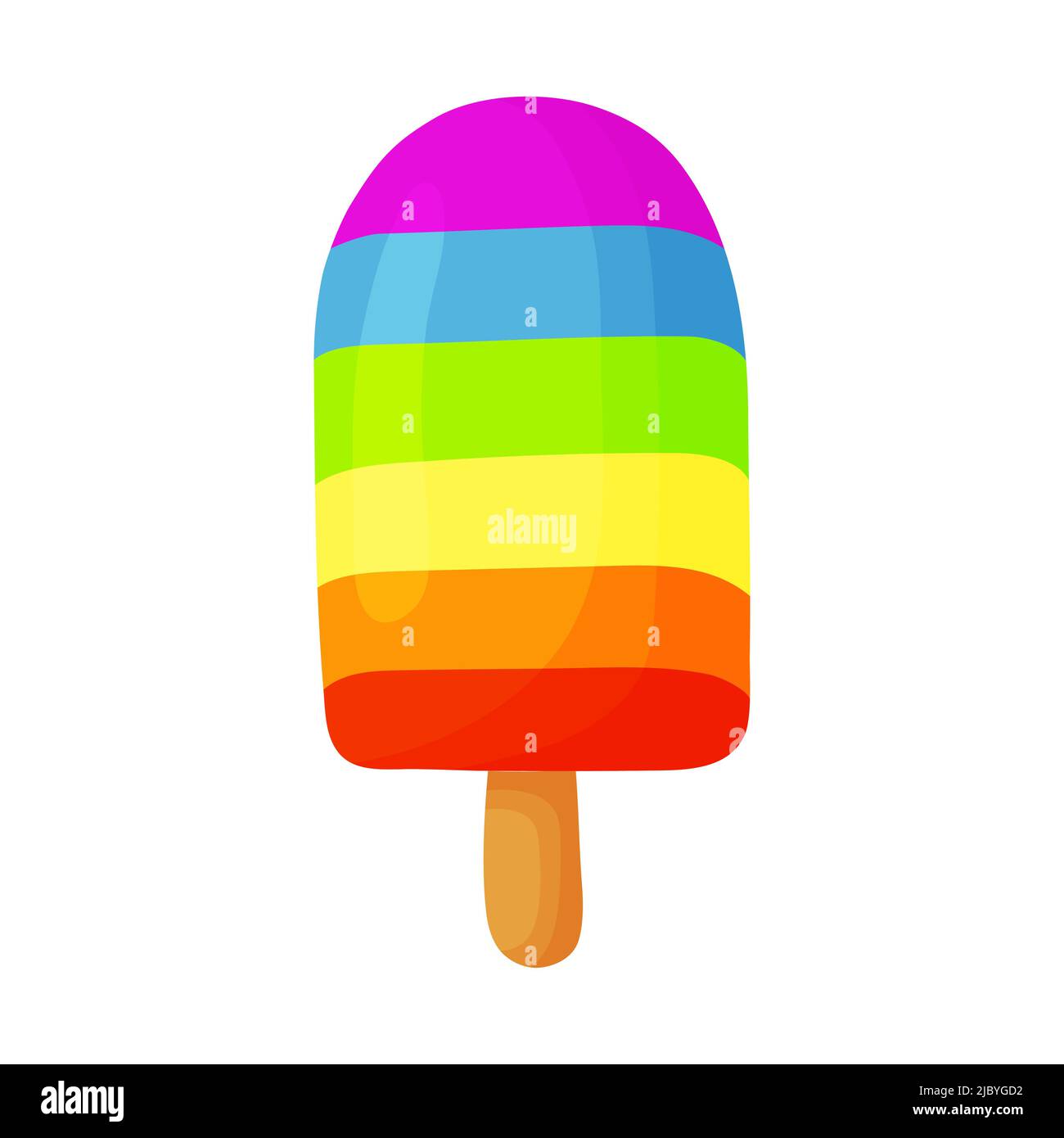Cartoon cute ice-cream. Design sketch element for menu cafe, bistro ...