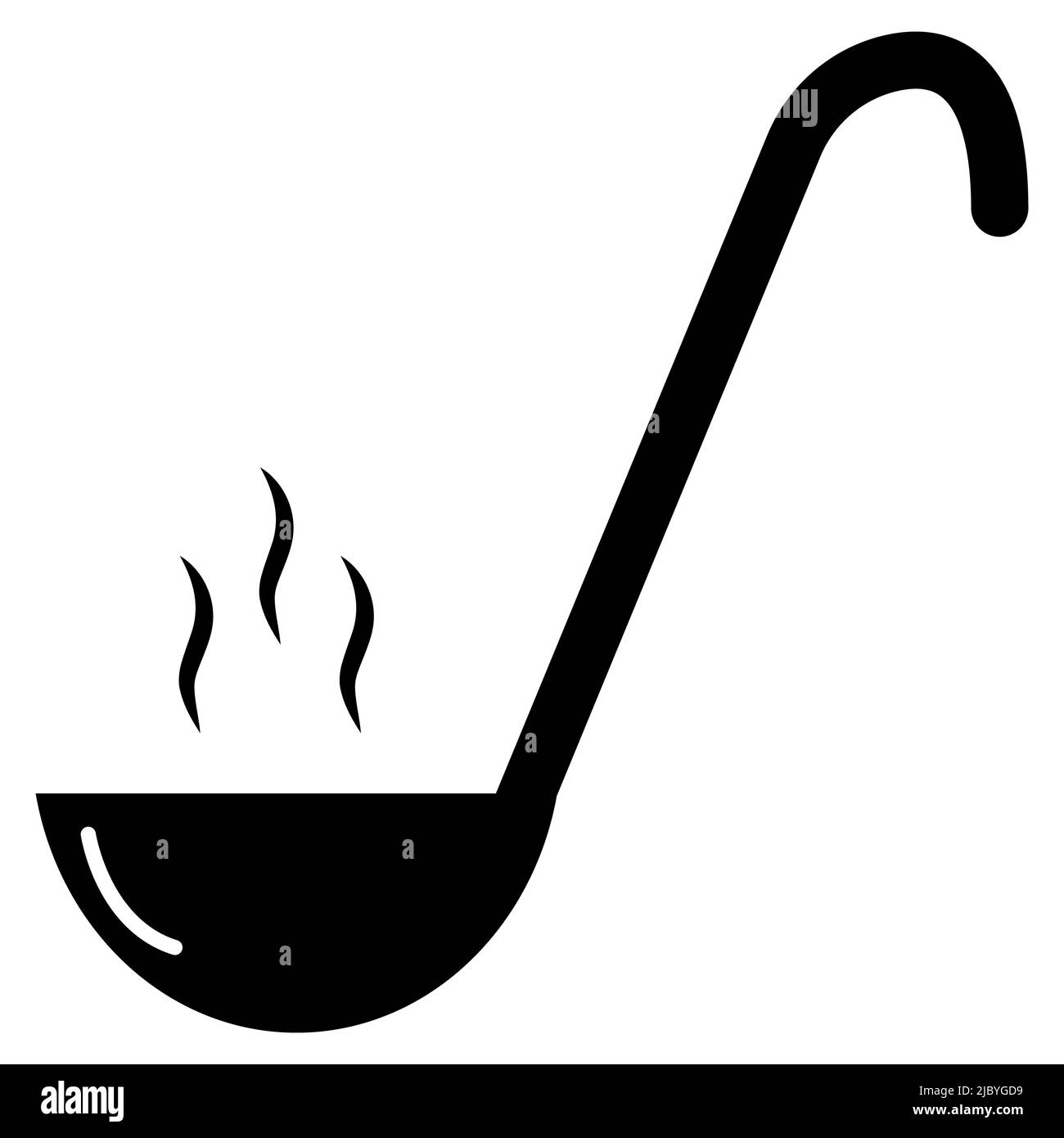 ladle spoon icon on white background. kitchen ladle sign. ladle symbol ...