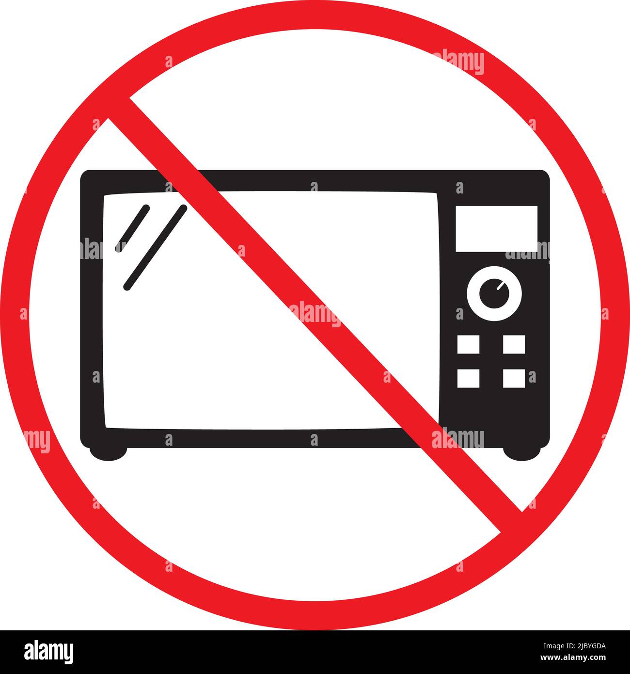 no microwave icon on white background. not allow microwave sign. flat ...