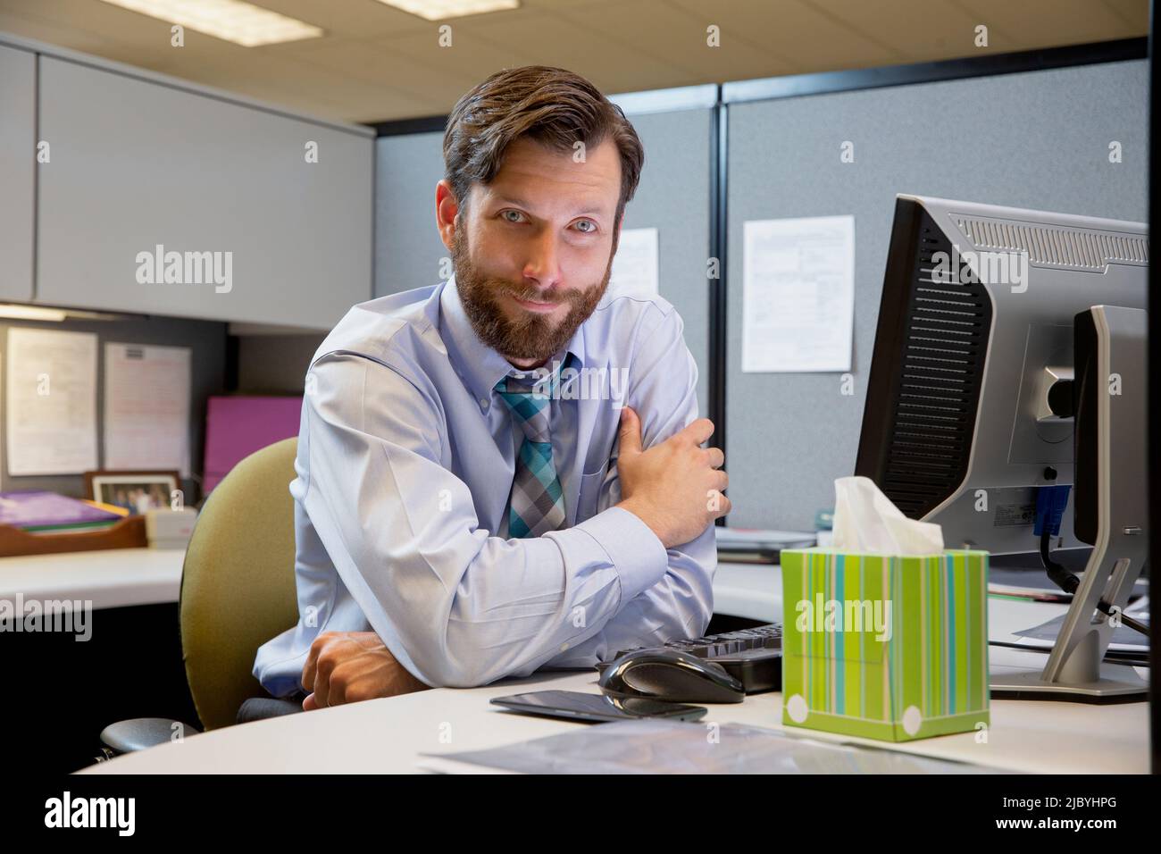 Businessman smiling in cold hi-res stock photography and images - Alamy