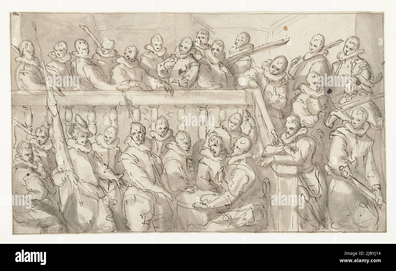 Preliminary study for the Corporalship of Captain Adriaen Pietersz ...