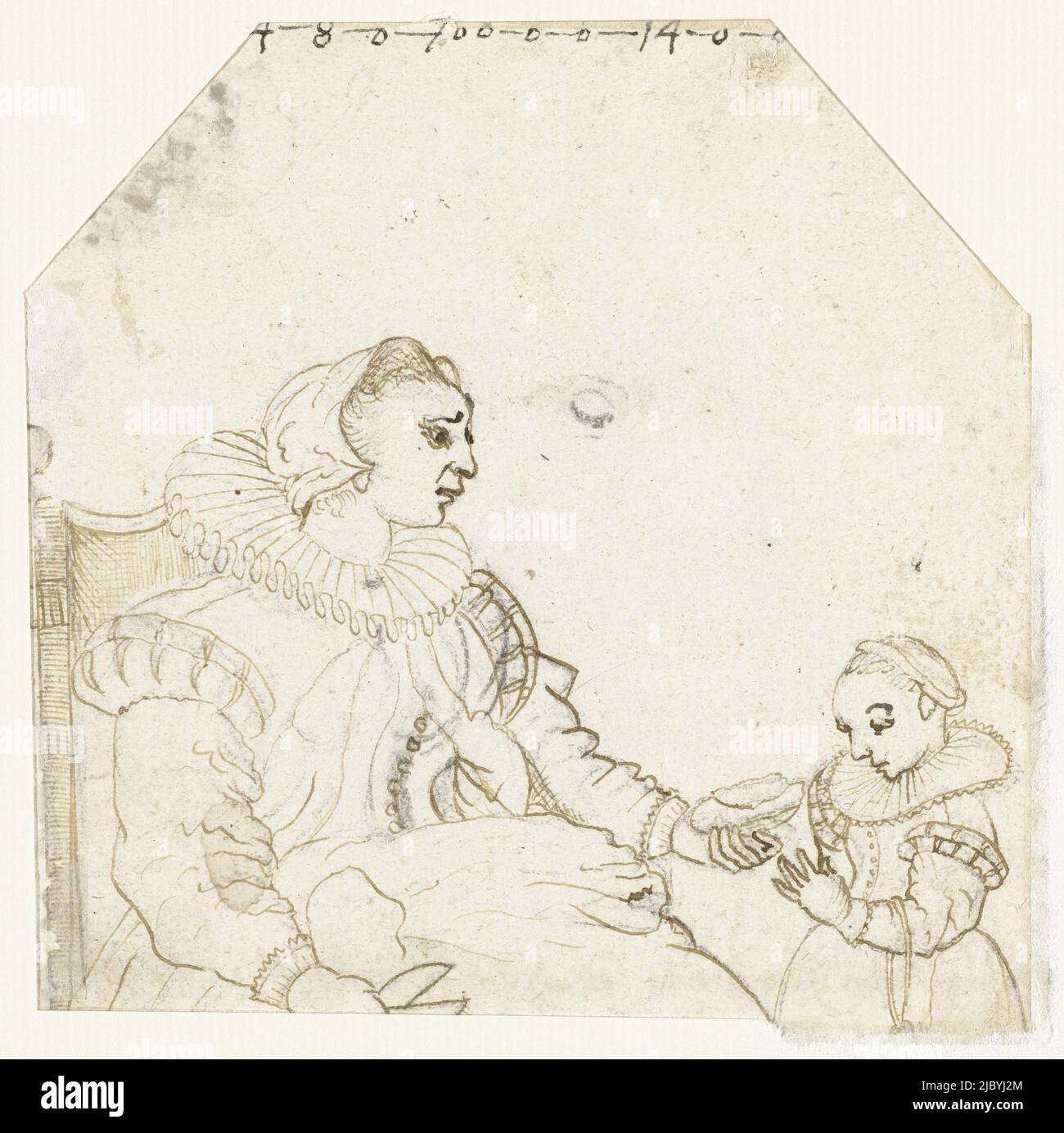 Seated woman feeding her child breakfast, Gerard ter Borch (II), after ...