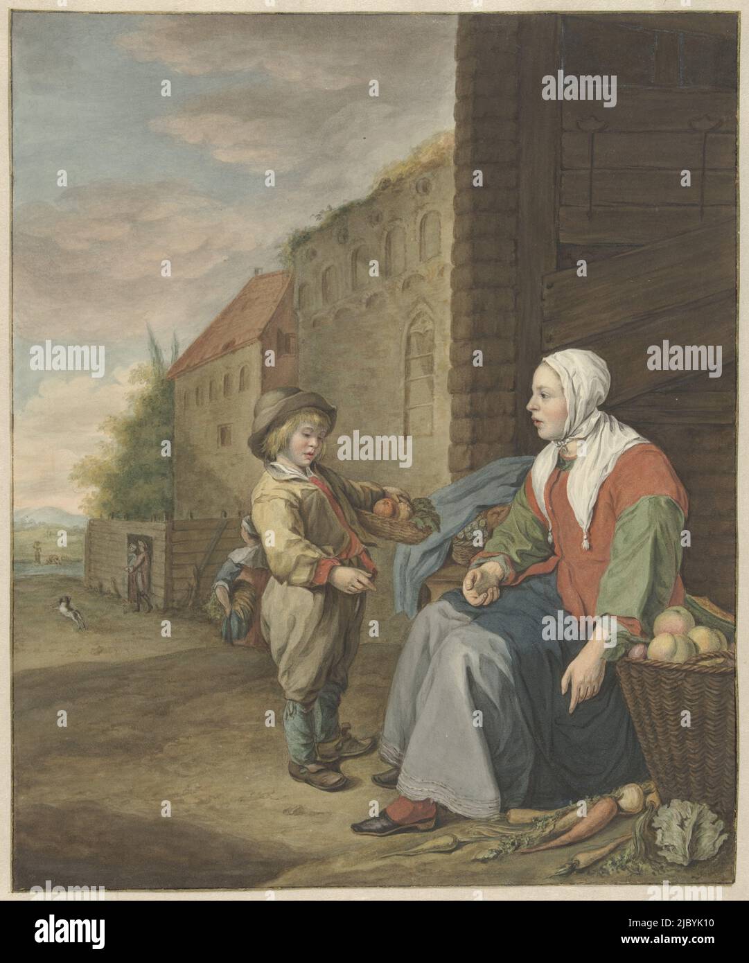 The vegetable woman, Benjamin Wolff, after R. van Campen, 1794 ...