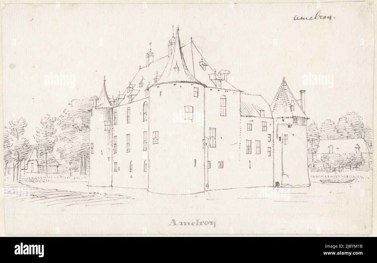 Castle Ammerzoden, Cornelis Pronk, 1701 - 1759, draughtsman: Cornelis Pronk, 1701 - 1759, paper ...