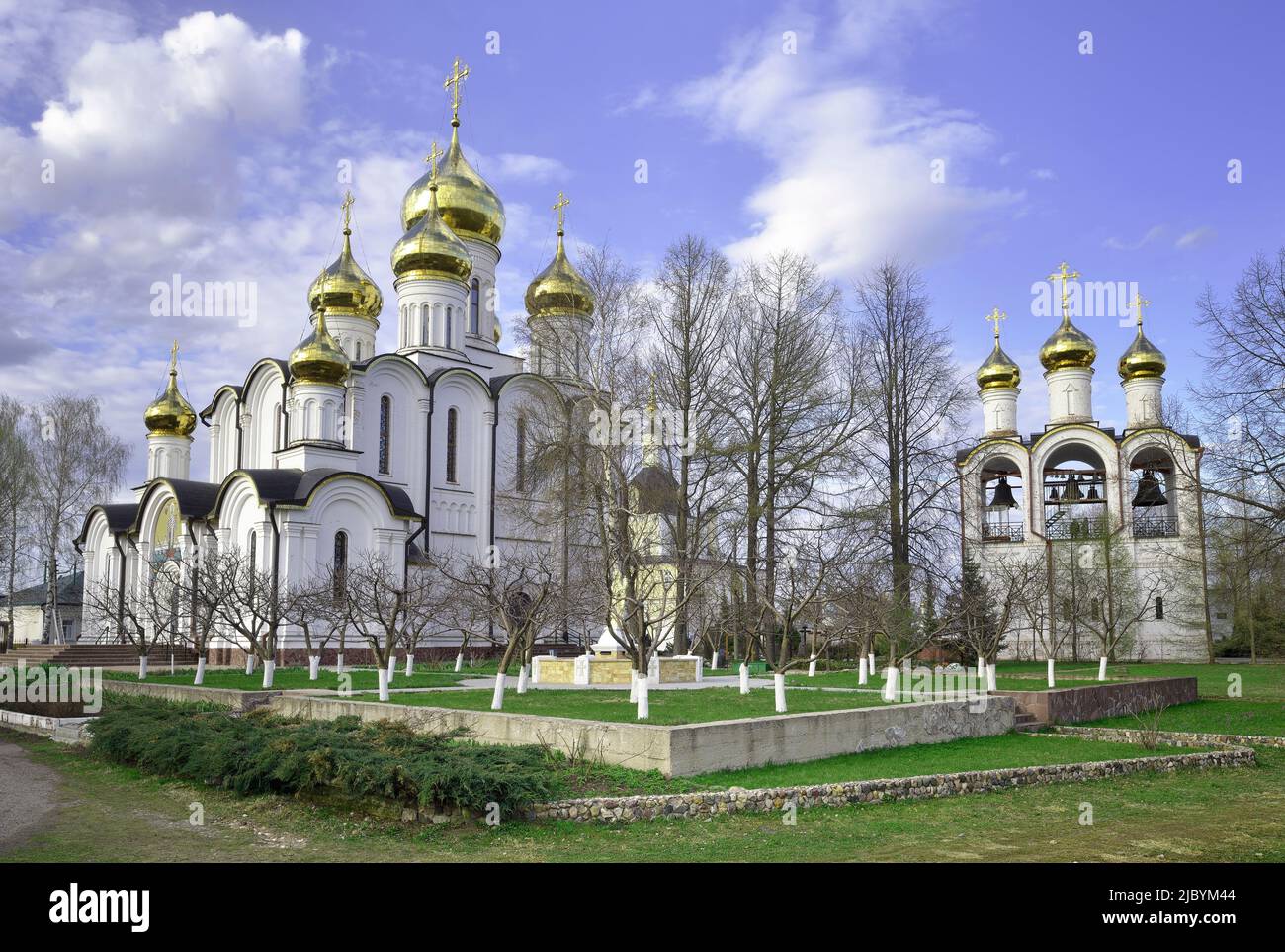 The restored St. Nicholas Orthodox Monastery. The courtyard at St ...