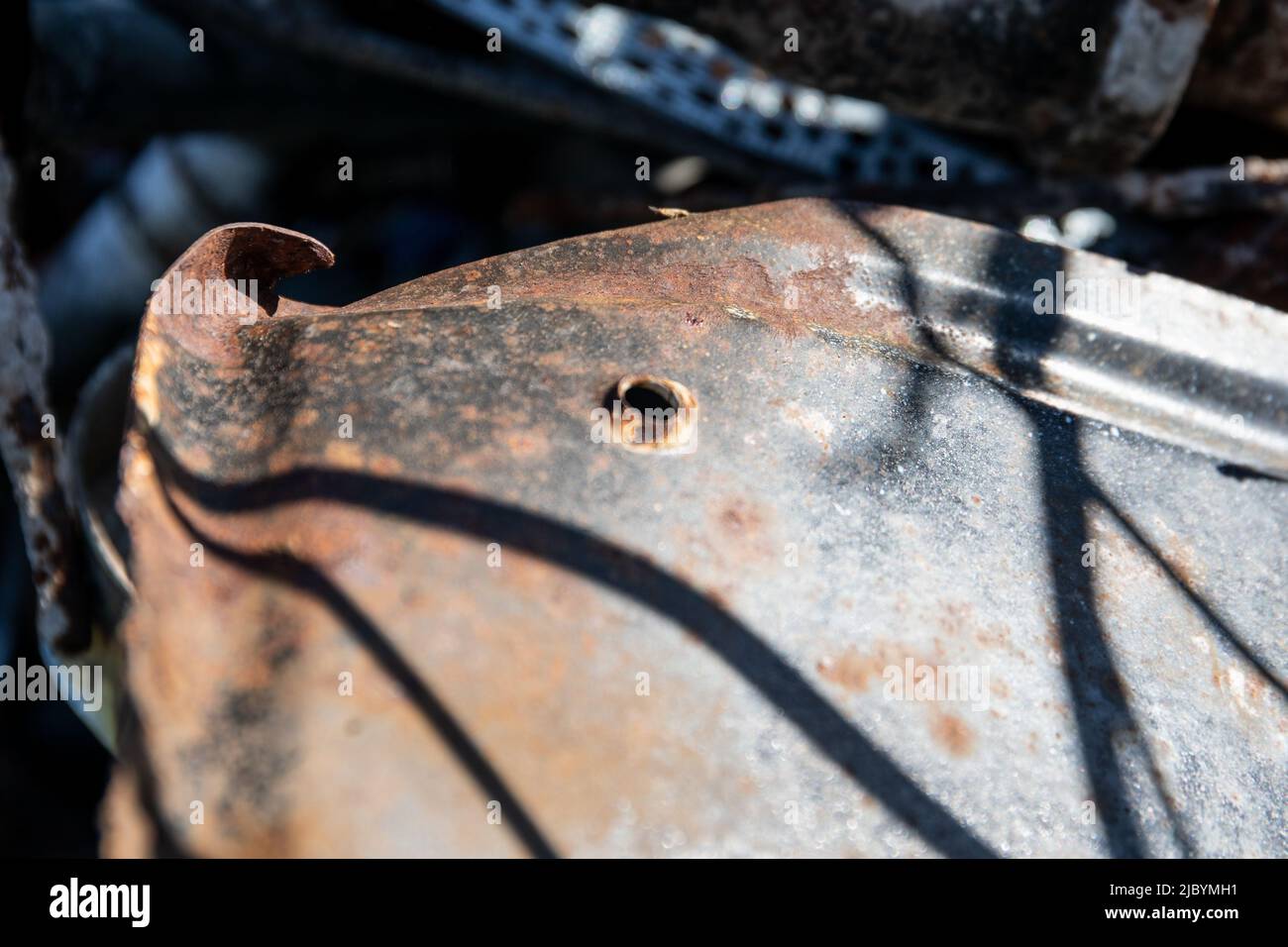 Rusty metal plate. Scrap metal and recycling Stock Photo - Alamy