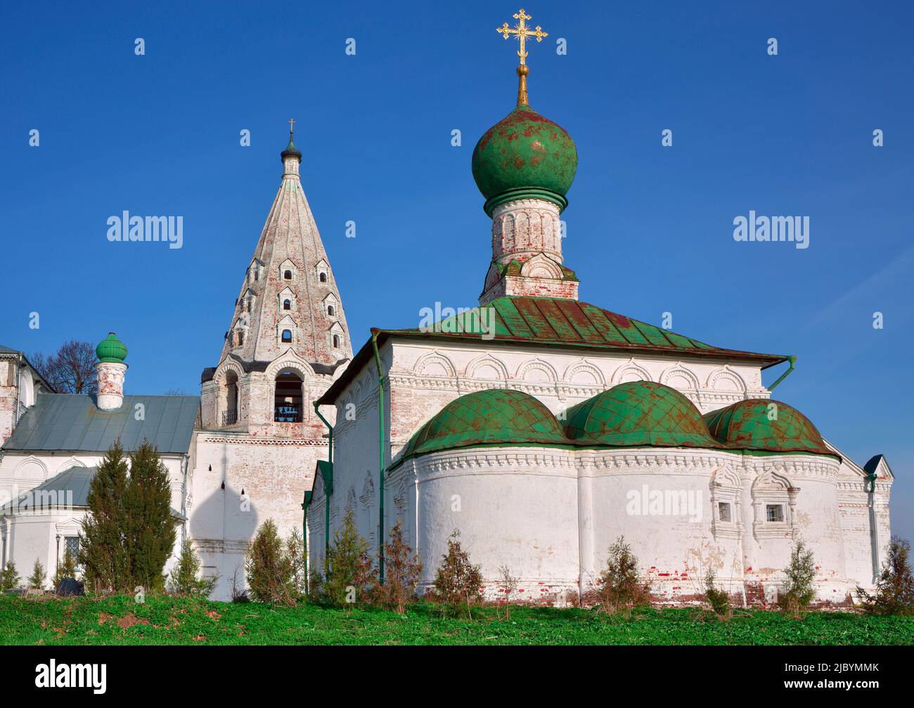 The old Trinity Danilov Monastery. The bell tower of the Trinity ...
