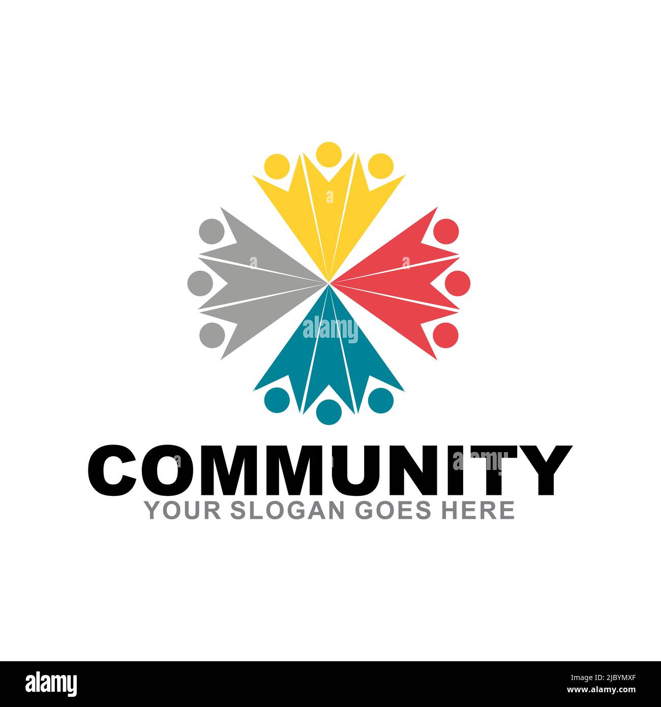 Community and adoption care logo design vector template illustration ...