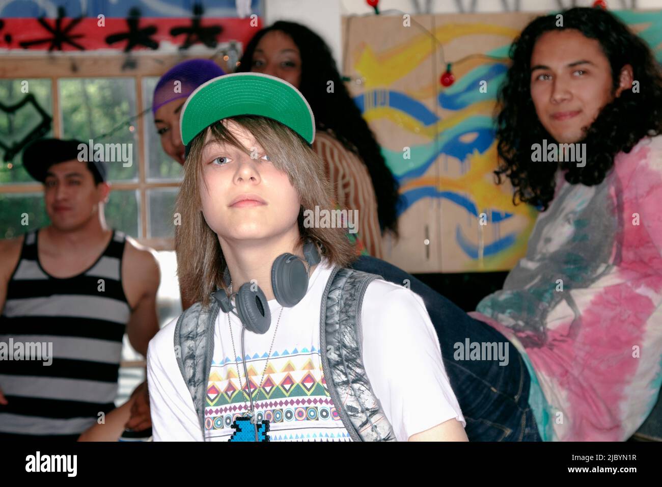 Friends hanging out together Stock Photo - Alamy
