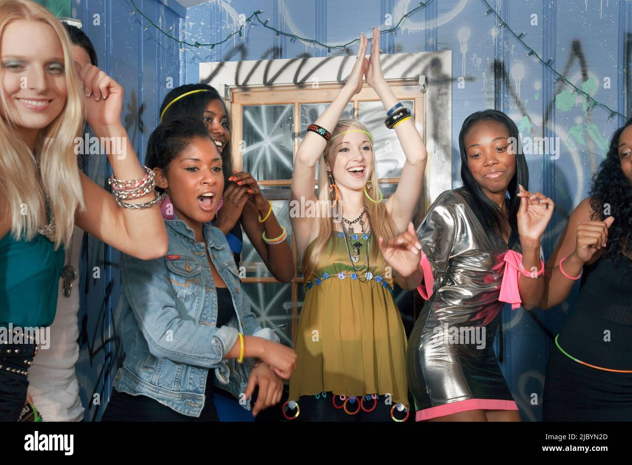 Woman clapping indoor party hi-res stock photography and images - Alamy