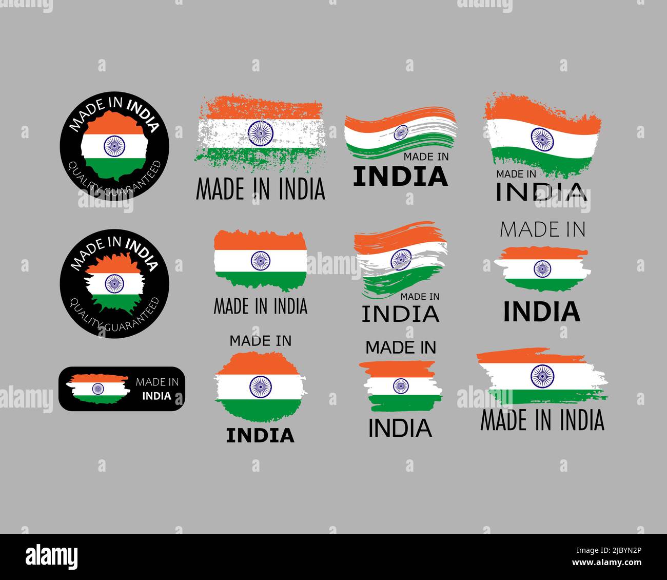 Made in india badge Stock Vector Images - Alamy