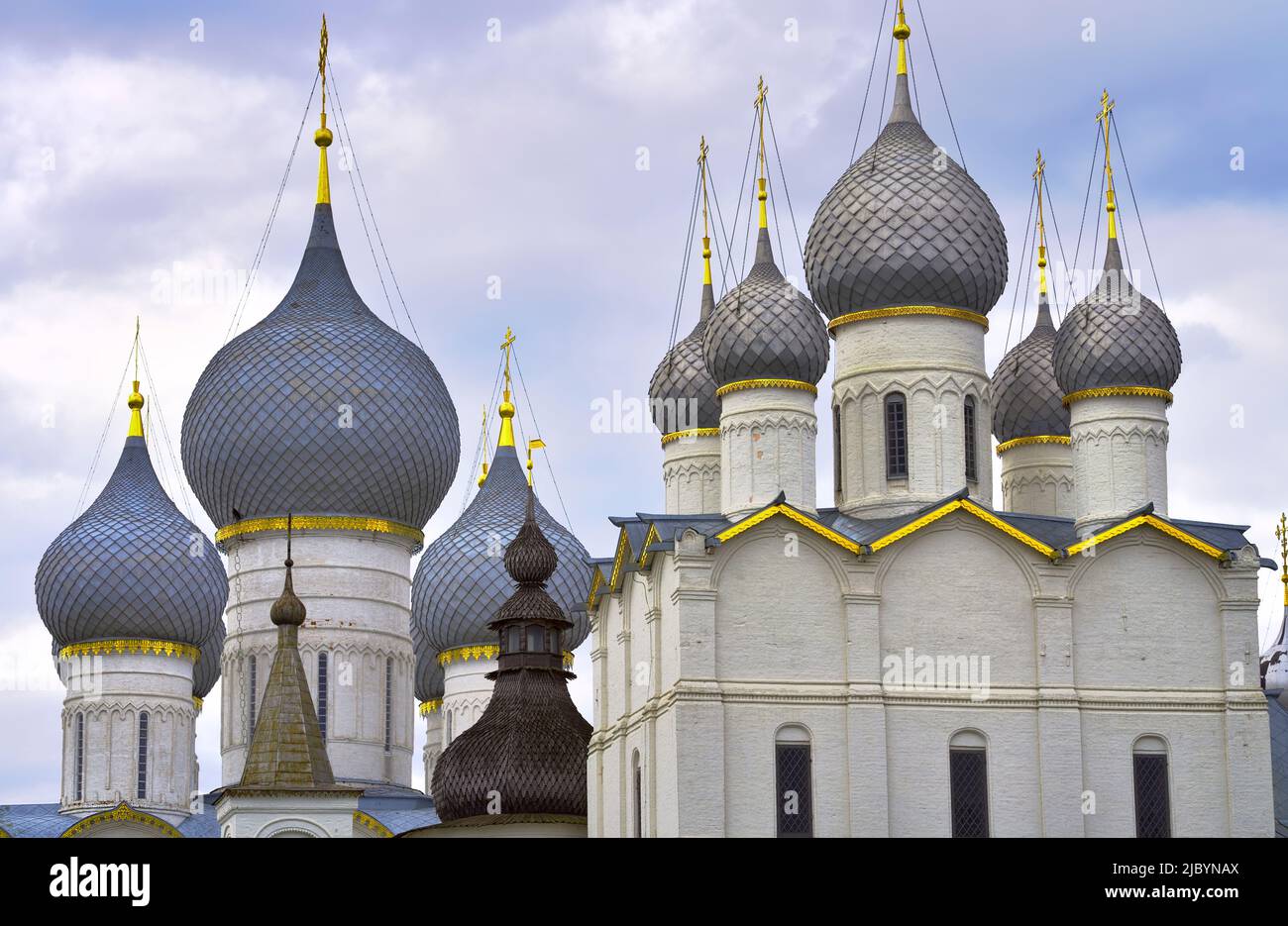 The Kremlin of Rostov the Great. Domes of the Church of the ...