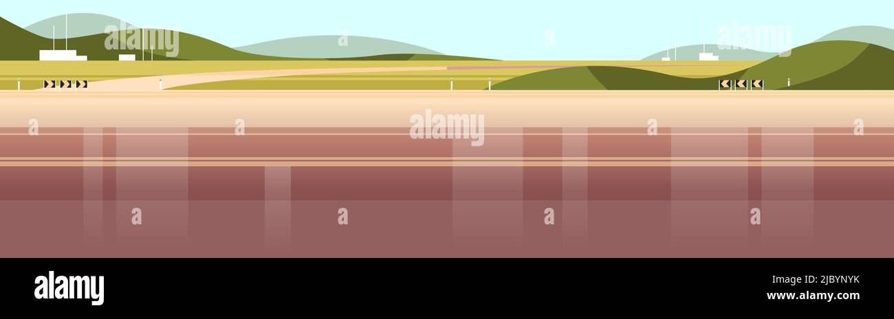 airport runway ready for airplane landing or taking off horizontal ...