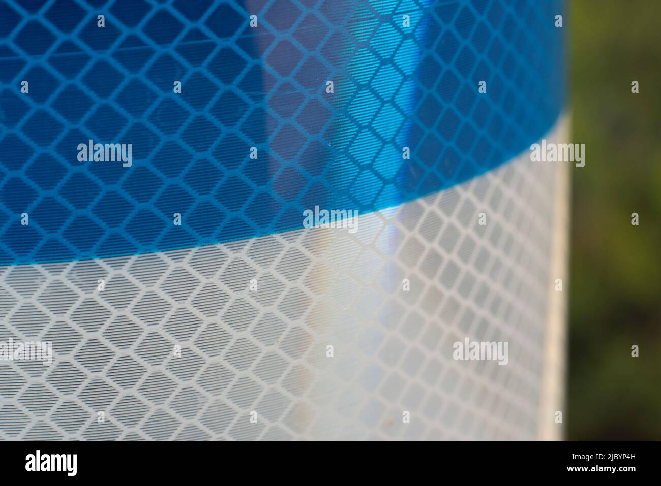 Blue plastic pedestrian sign hi-res stock photography and images - Alamy