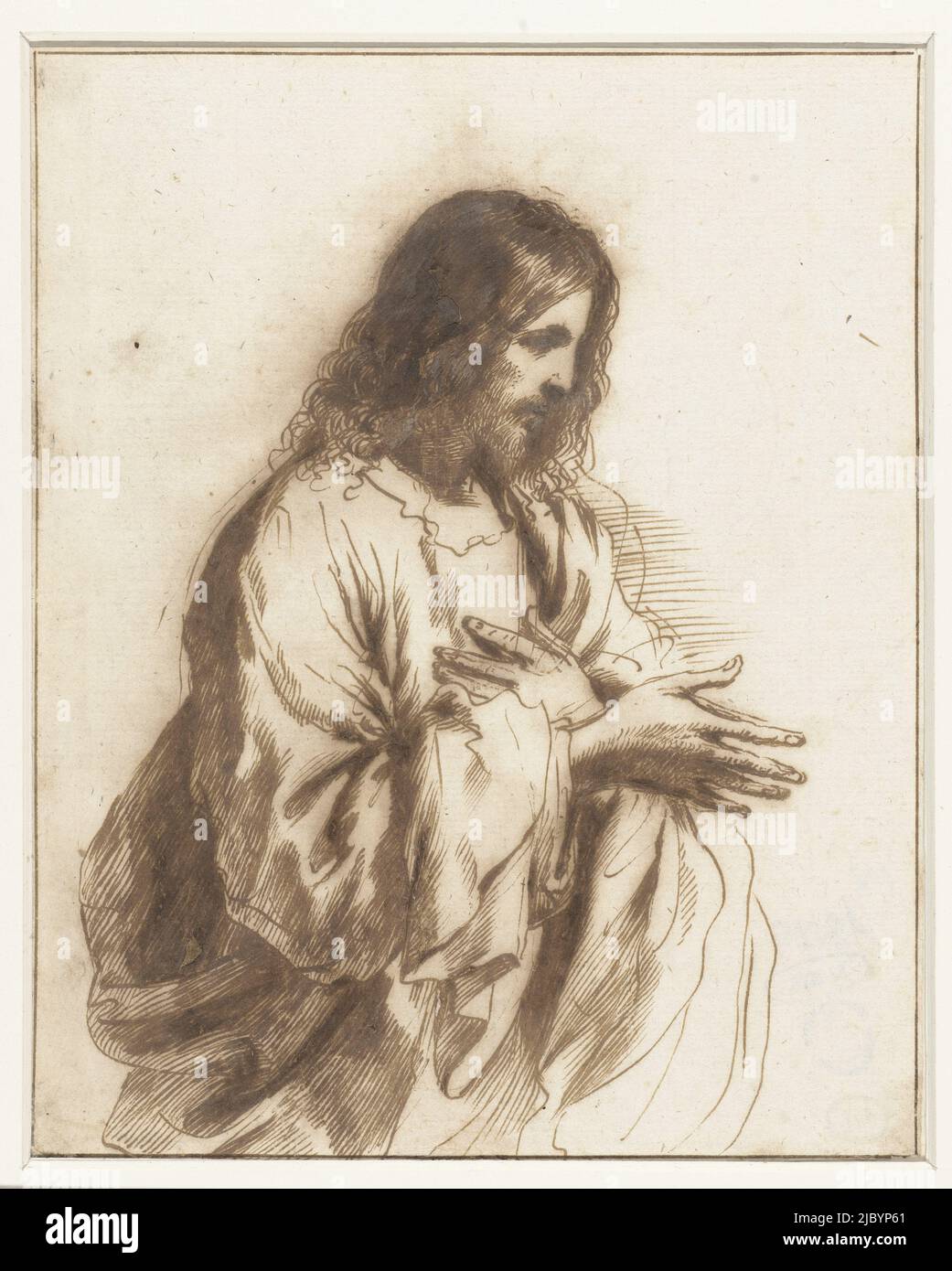 Christ, Guercino (attributed to), 1601 - 1666, draughtsman: Guercino ...