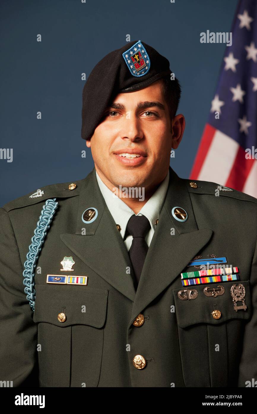 Young hispanic soldier man hi-res stock photography and images - Alamy