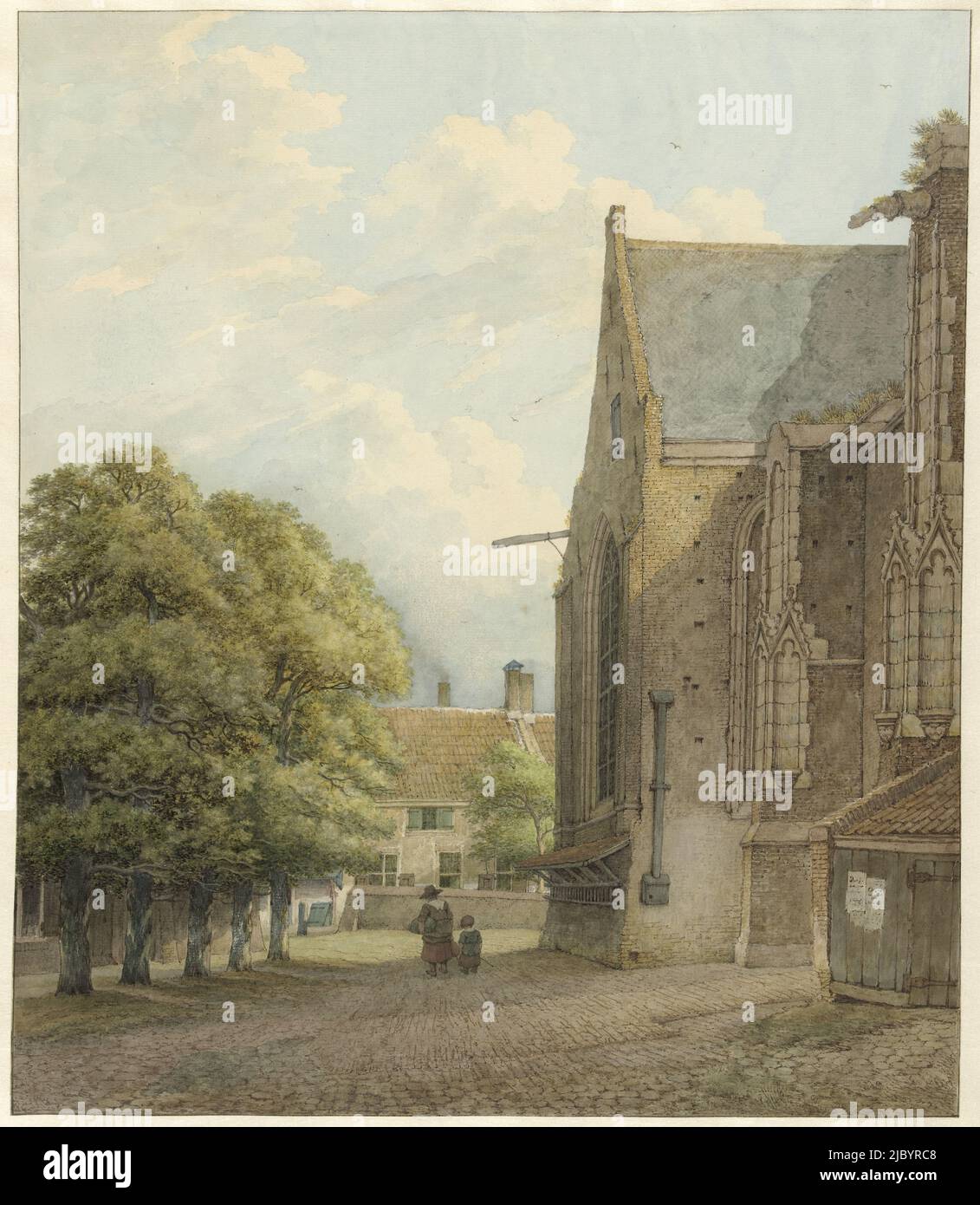 The church at Rhenen, Daniël Kerkhoff, 1813, draughtsman: Daniël ...