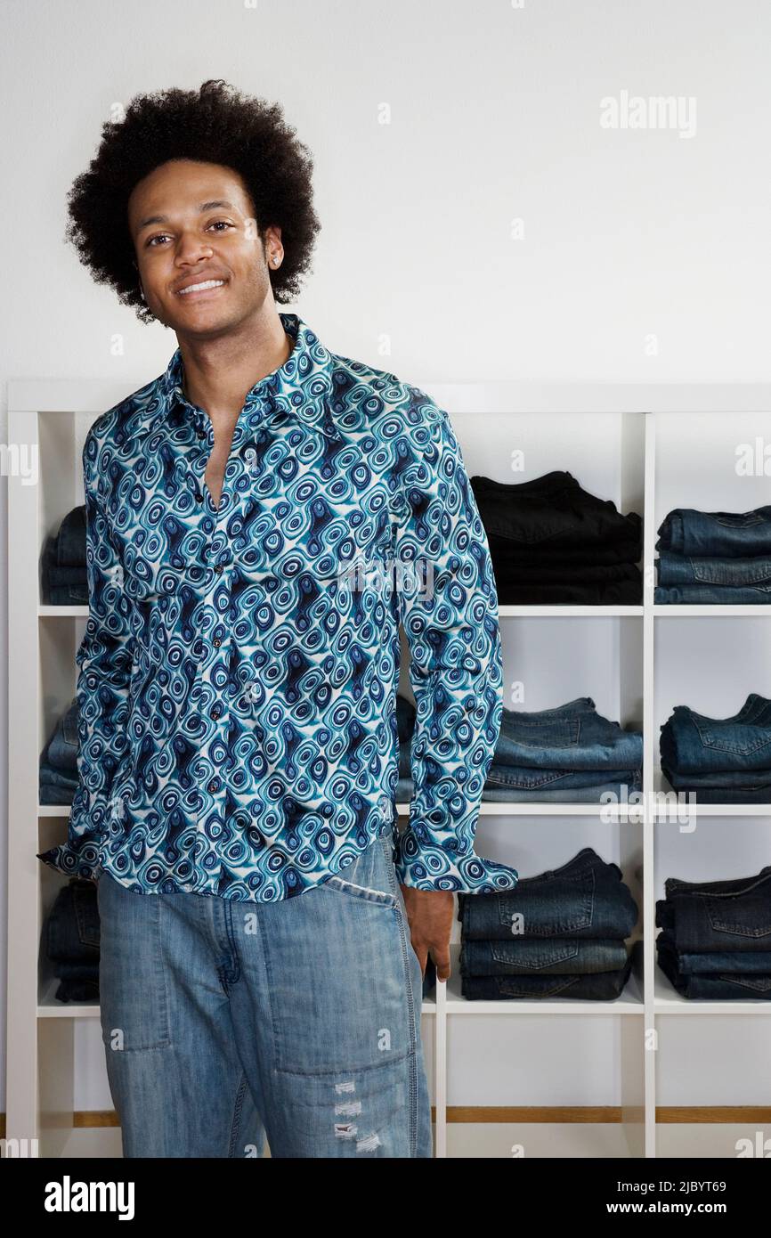 Shopping front portrait looking inside store consumer adult looking hi ...