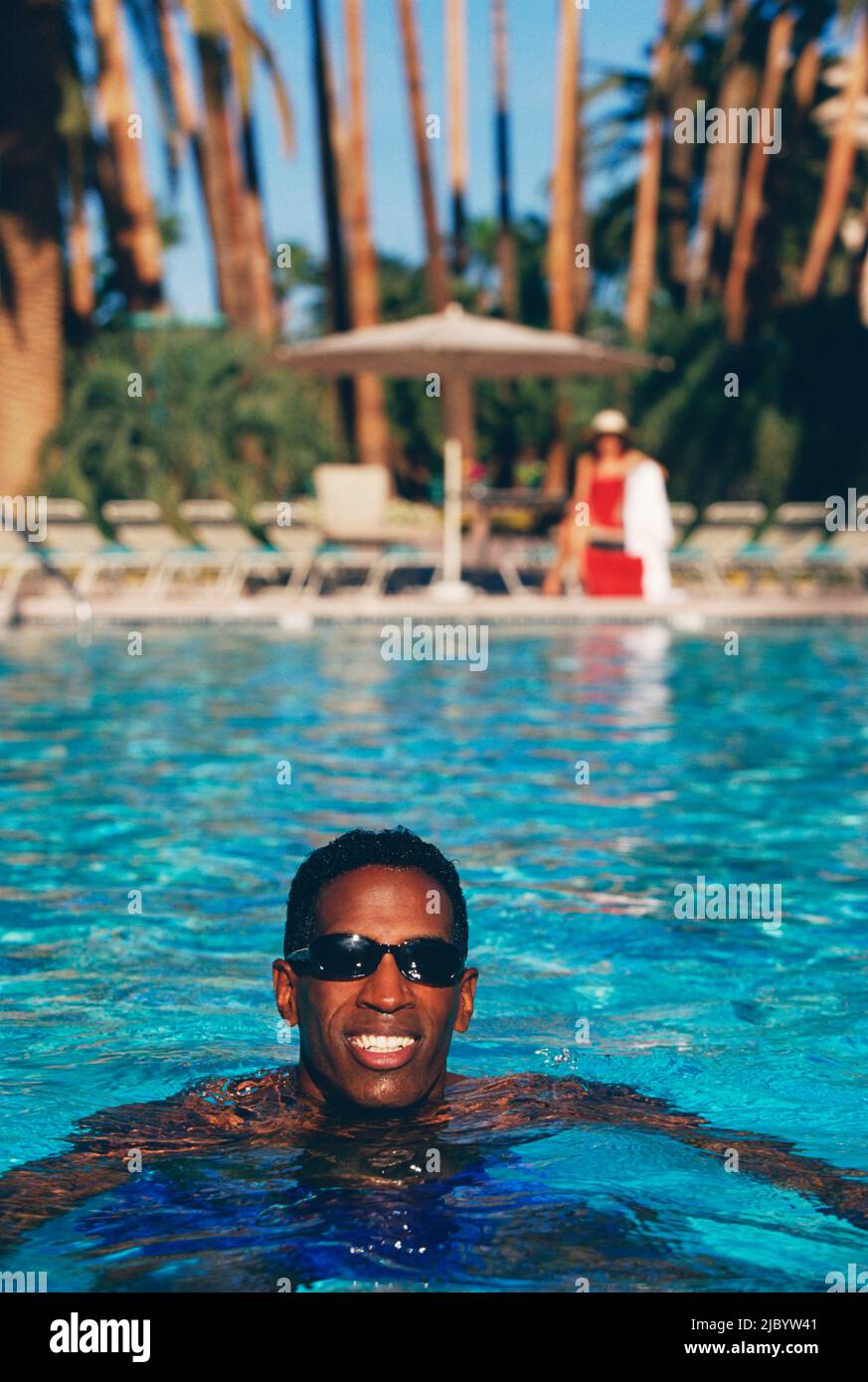 African man swimming in swimming pool Stock Photo - Alamy