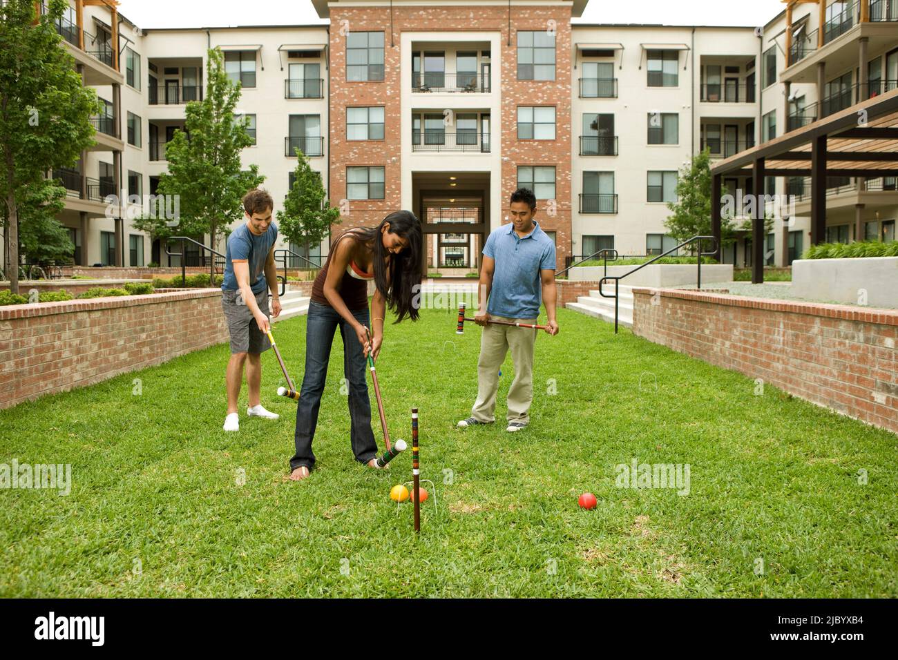 Croquet together hi-res stock photography and images - Alamy