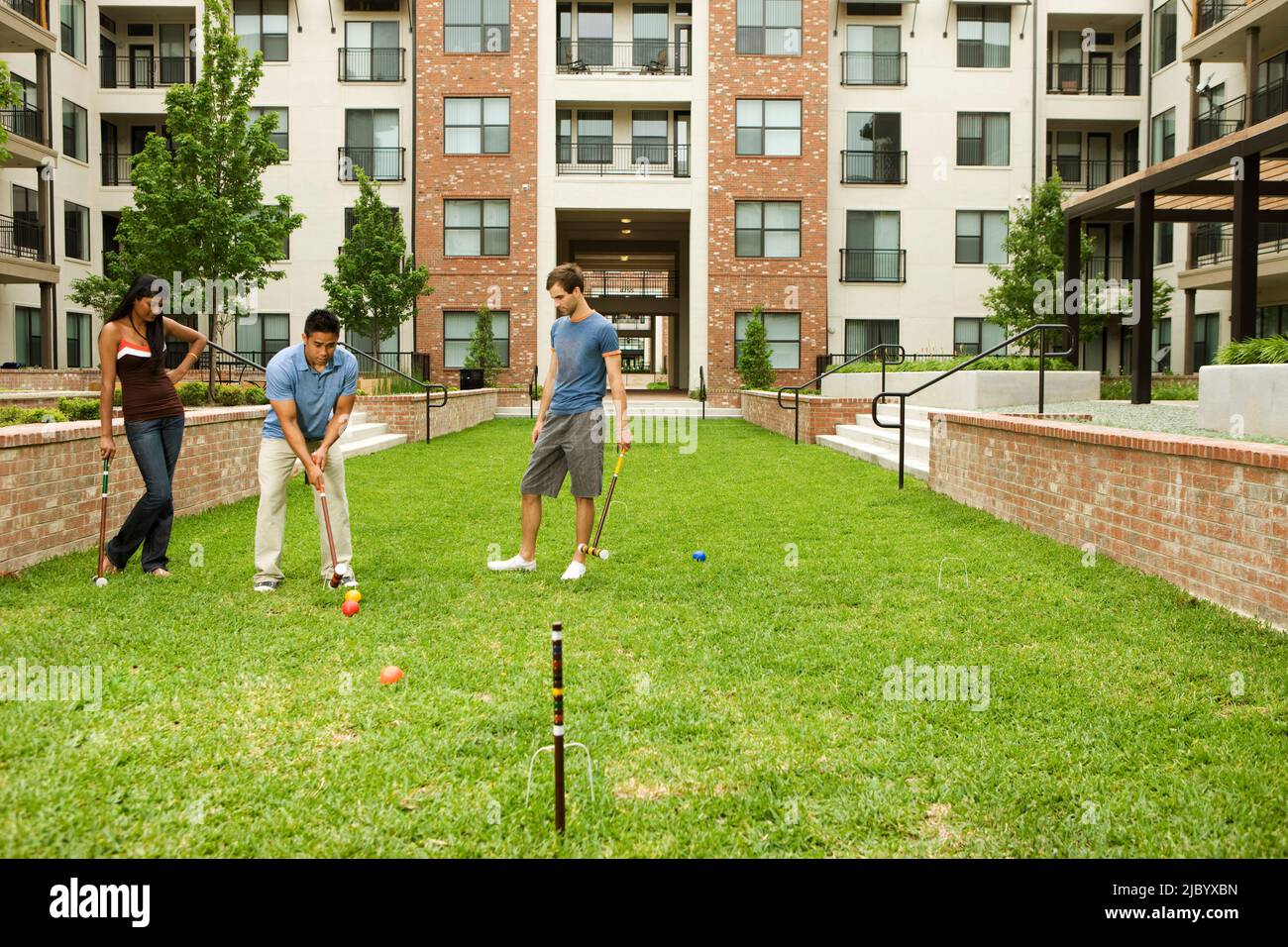 Croquet together hi-res stock photography and images - Alamy