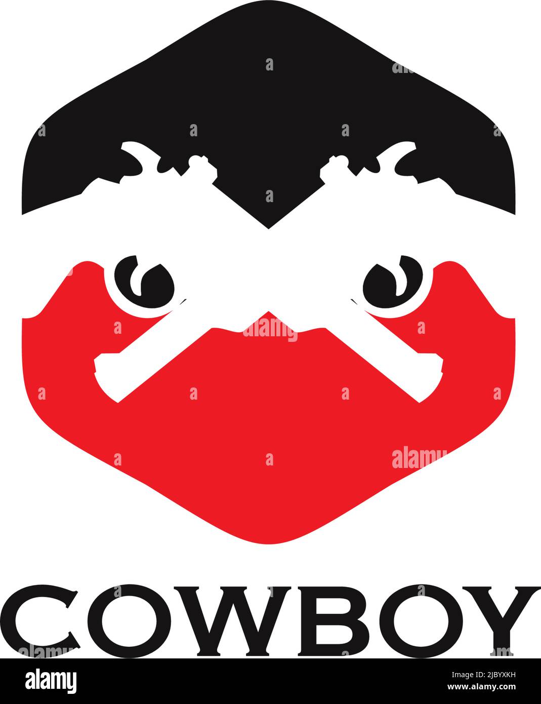 Cowboy logo design inspiration vector template with isolated background ...