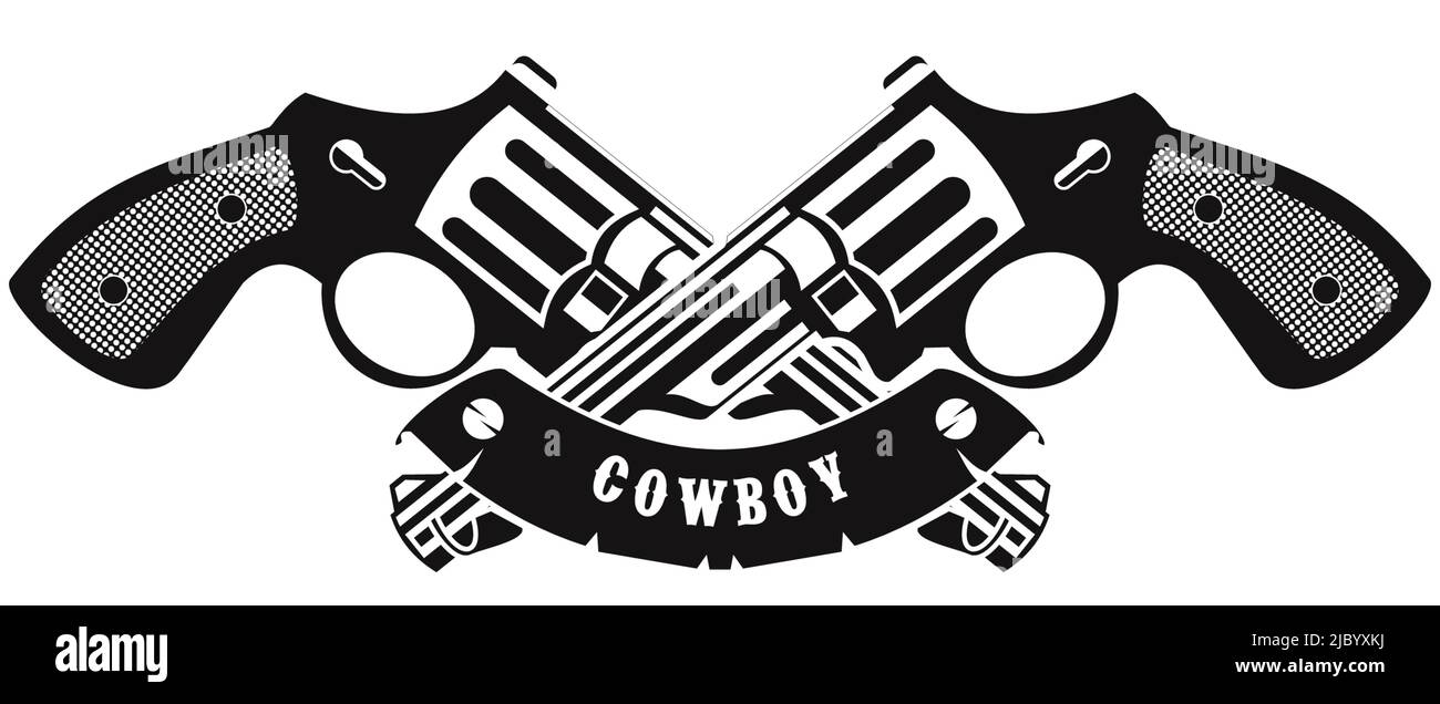 Cowboy logo design inspiration vector template with isolated background ...