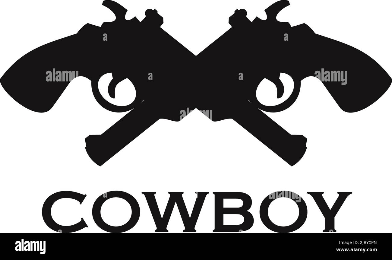 Cowboy logo design inspiration vector template with isolated background ...