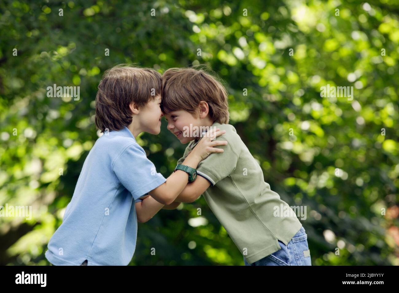Two brothers playing outdoors Stock Photo - Alamy Two brothers playing outdoors Stock Photo - Alamy