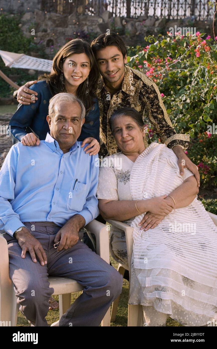Portrait of Indian family outdoors Stock Photo - Alamy