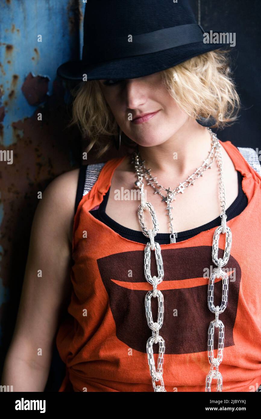 Female breakdance posing Stock Photo - Alamy