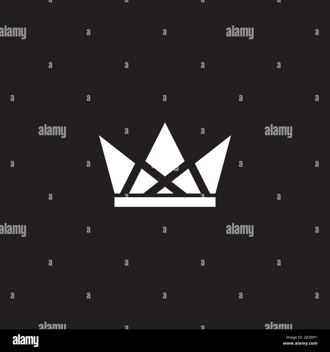 Simple crown icon logo design inspiration vector illustration template ...