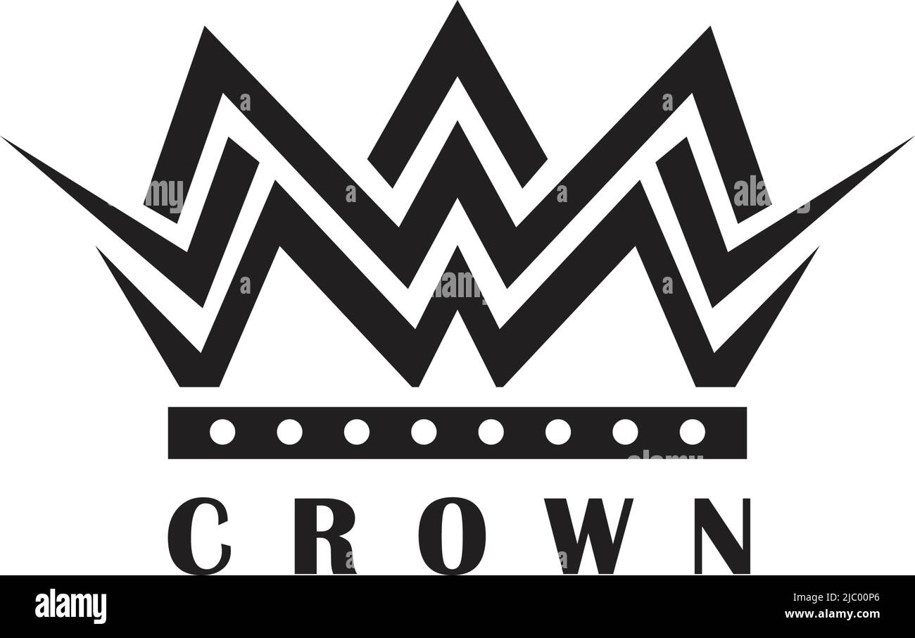 Simple crown icon logo design inspiration vector illustration template ...
