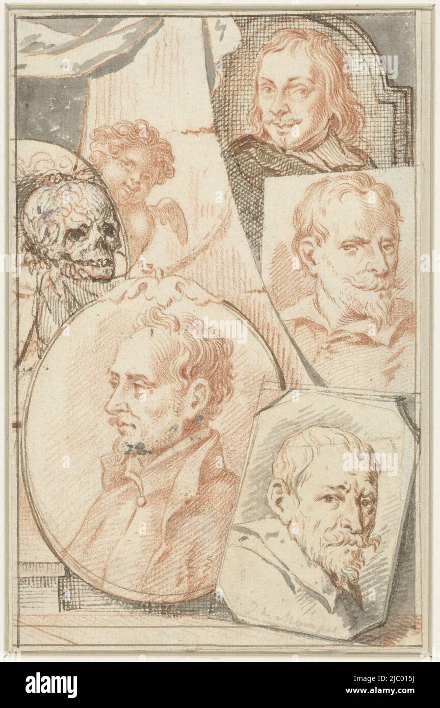 Portraits of Daniel Seghers, Jodocus de Momper and Cornelis de Vos ...