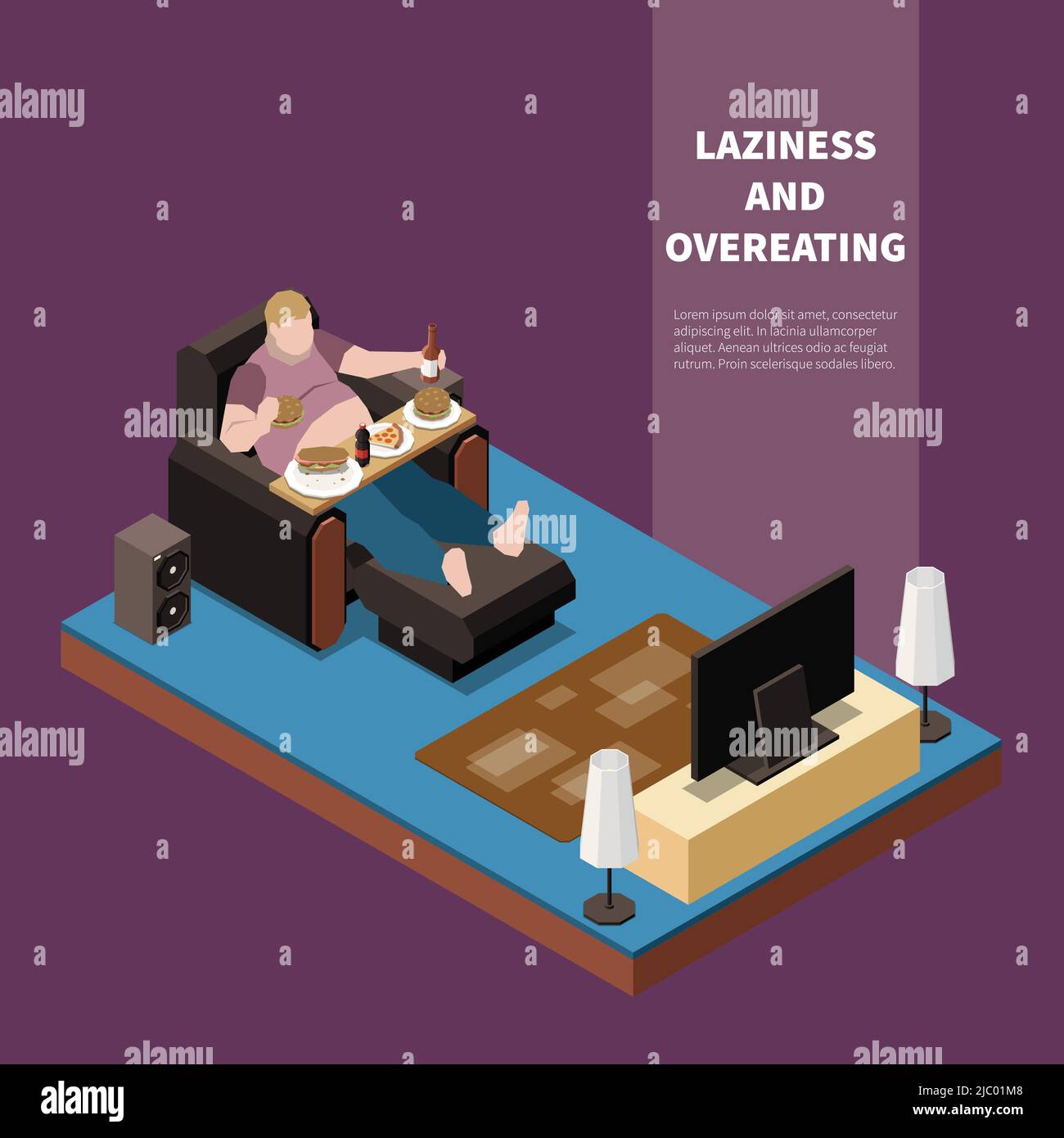 Dessert habit Stock Vector Images - Alamy