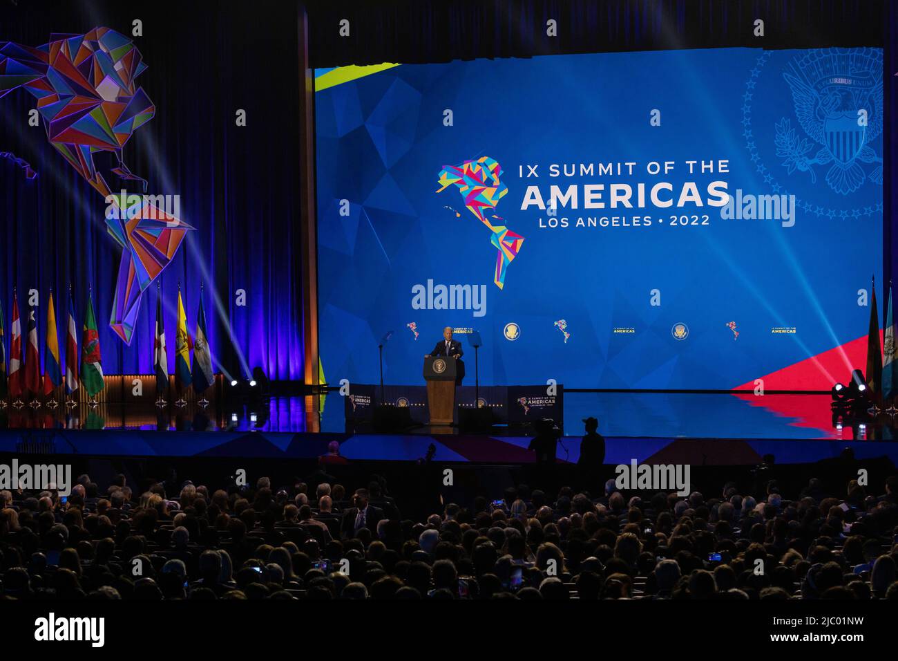 IX Summit of the Americas conference. Inaugural ceremony for the Summit ...