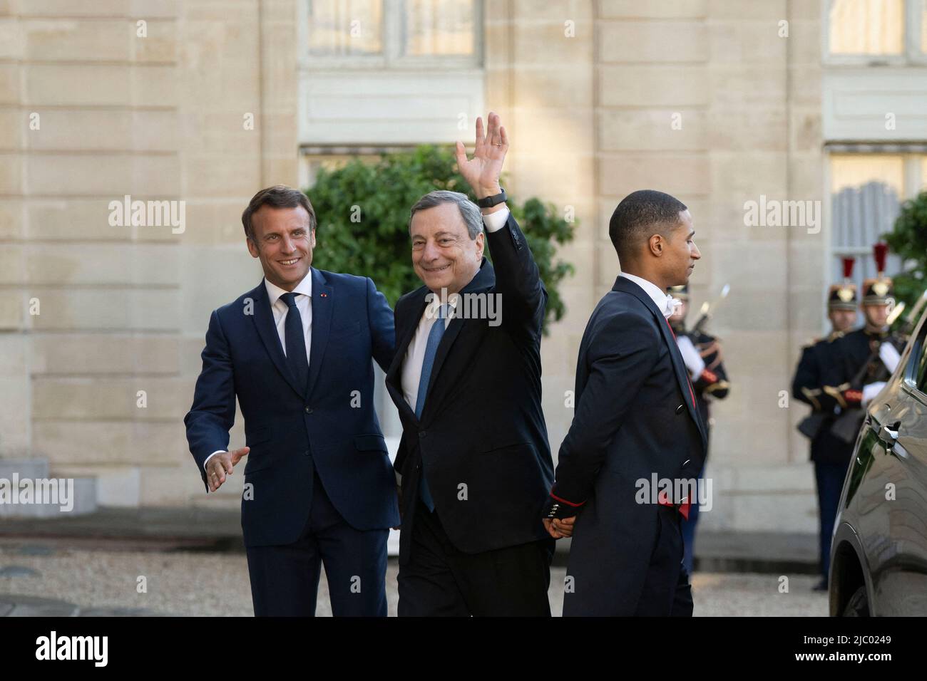 Paris, France, June 8, 2022, French President Emmanuel Macron welcomes ... Paris, France, June 8, 2022, French President Emmanuel Macron welcomes ...