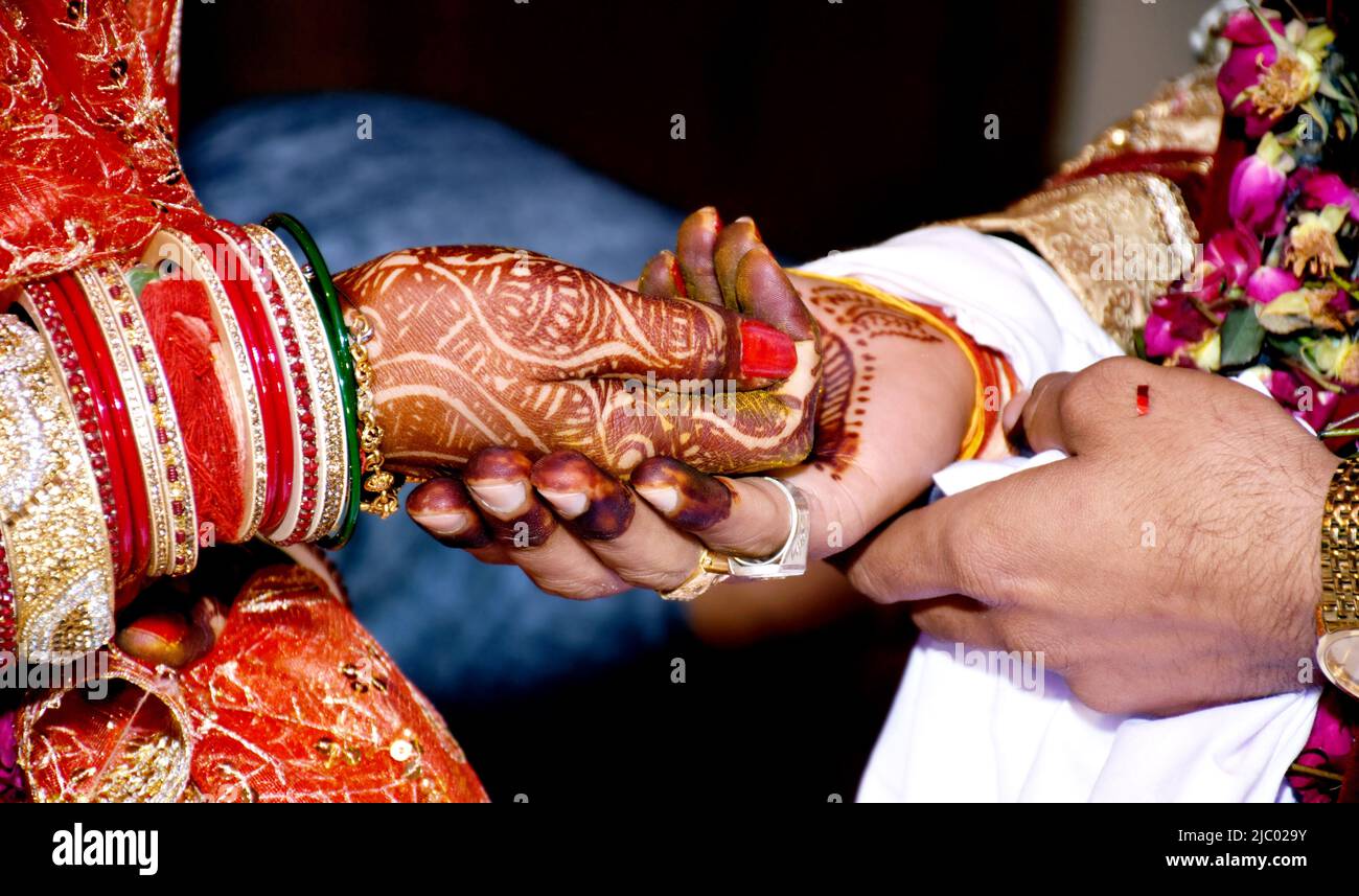 Indian Bride And Groom Wedding Hands