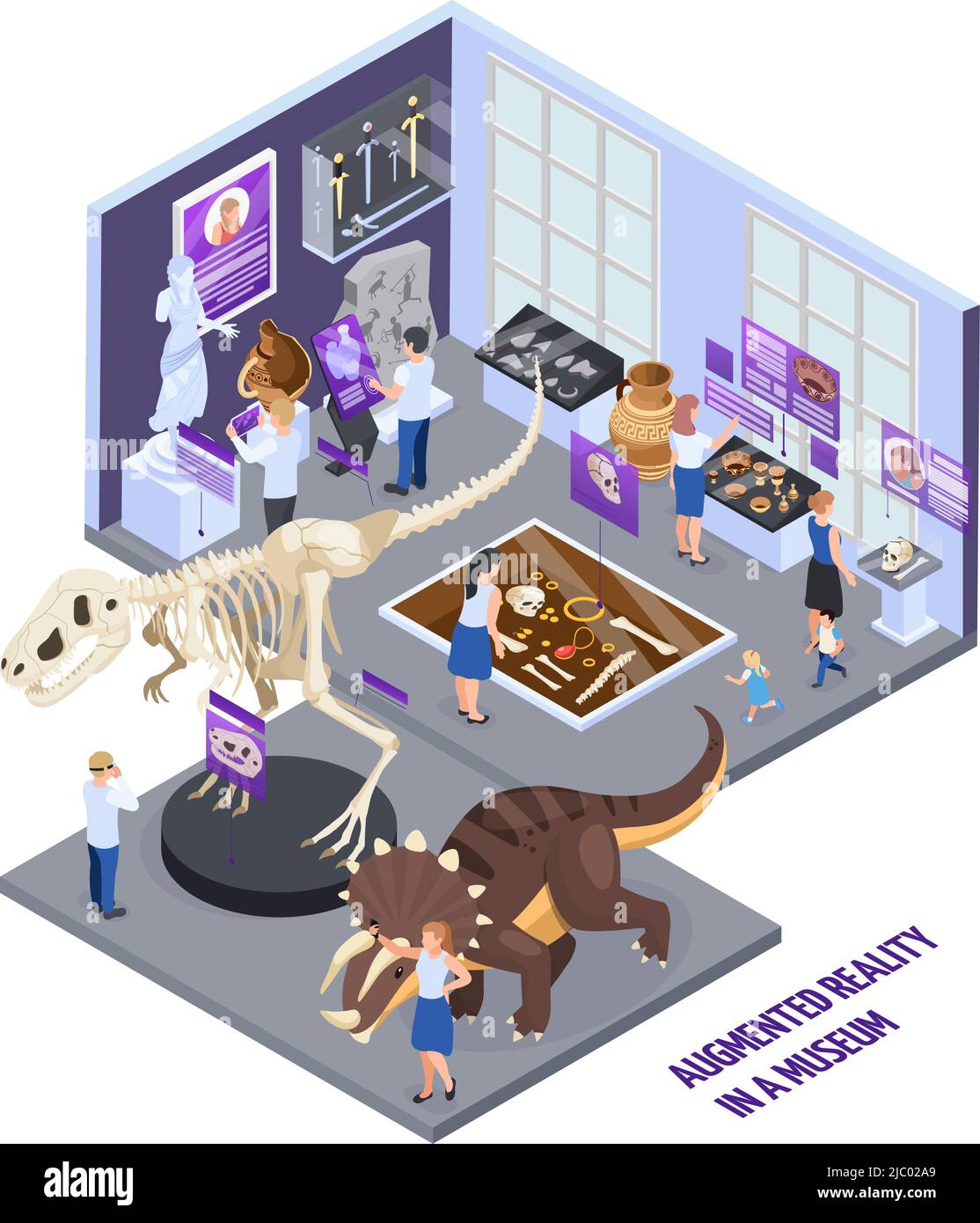 Prehistoric display Stock Vector Images - Alamy