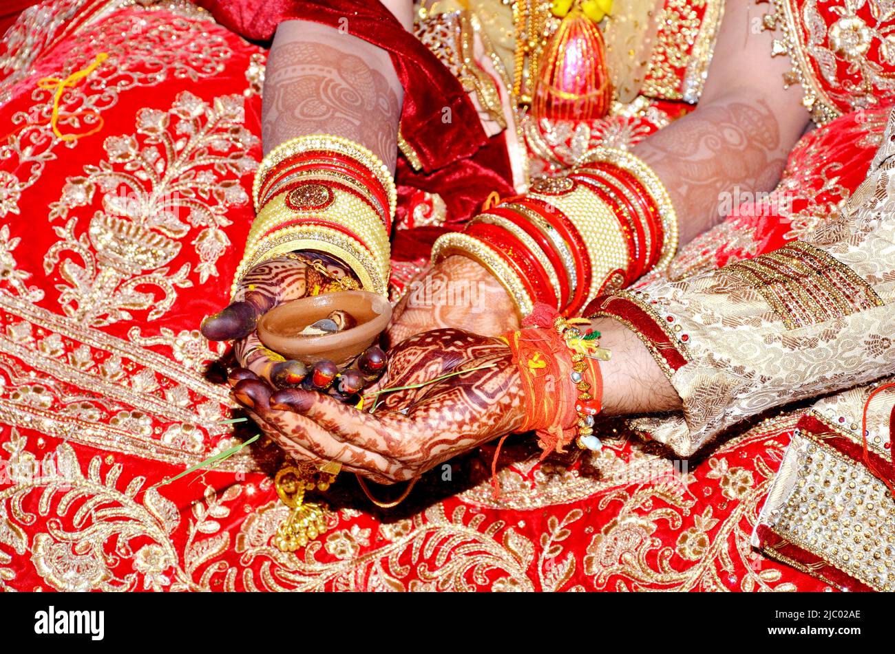 Indian Bride And Groom Hands