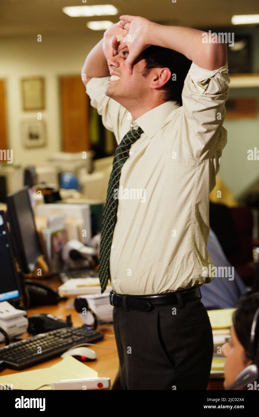 Indian man raising arms hi-res stock photography and images - Alamy