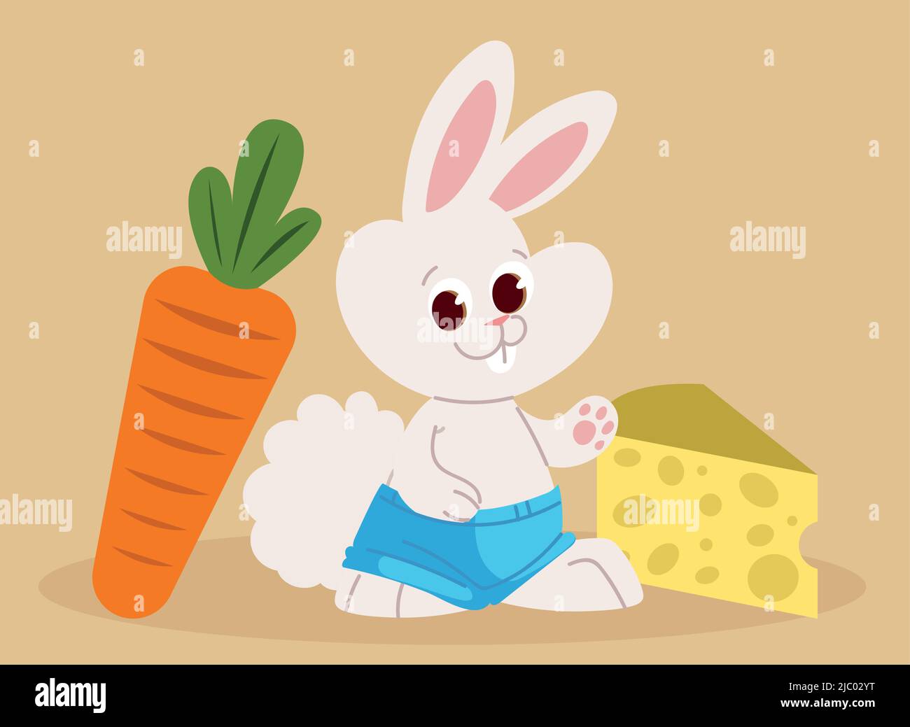 Bunny with cheese Stock Vector Images - Alamy