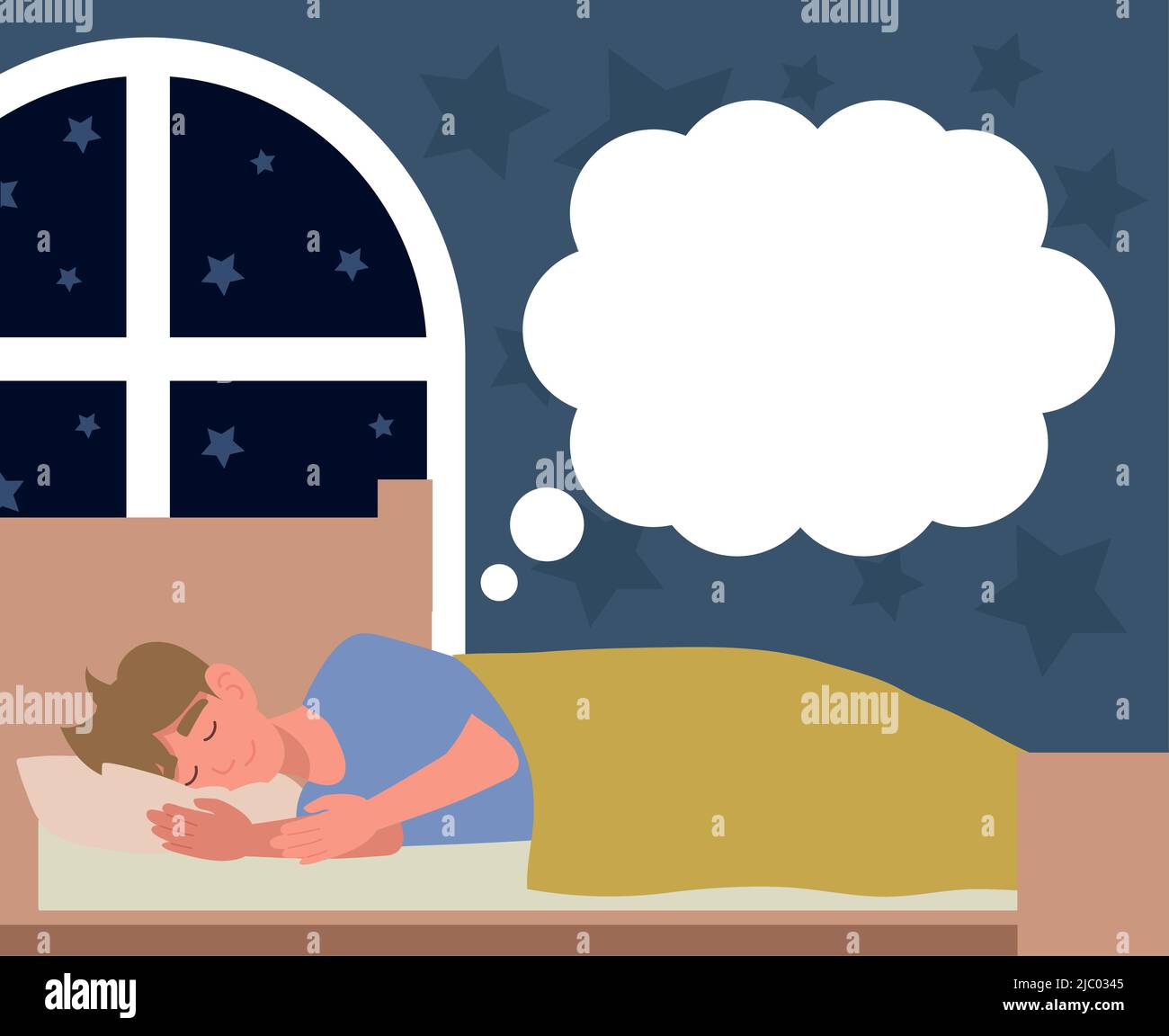 man sleeping, good night Stock Vector Image & Art - Alamy