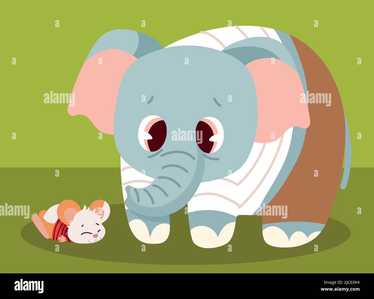 cute elephant and mouse Stock Vector Image & Art - Alamy