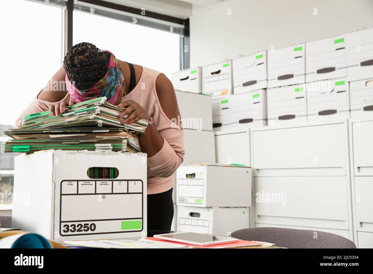 Laying down office hi-res stock photography and images - Alamy