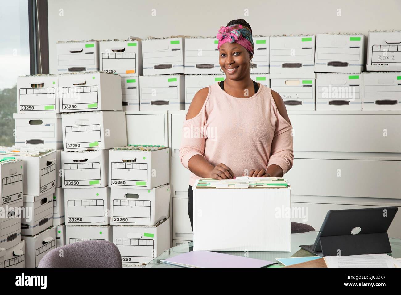 Confident employee office hi-res stock photography and images - Alamy