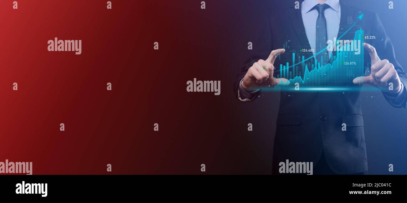 Business developer hand using board framework on virtual modern ...
