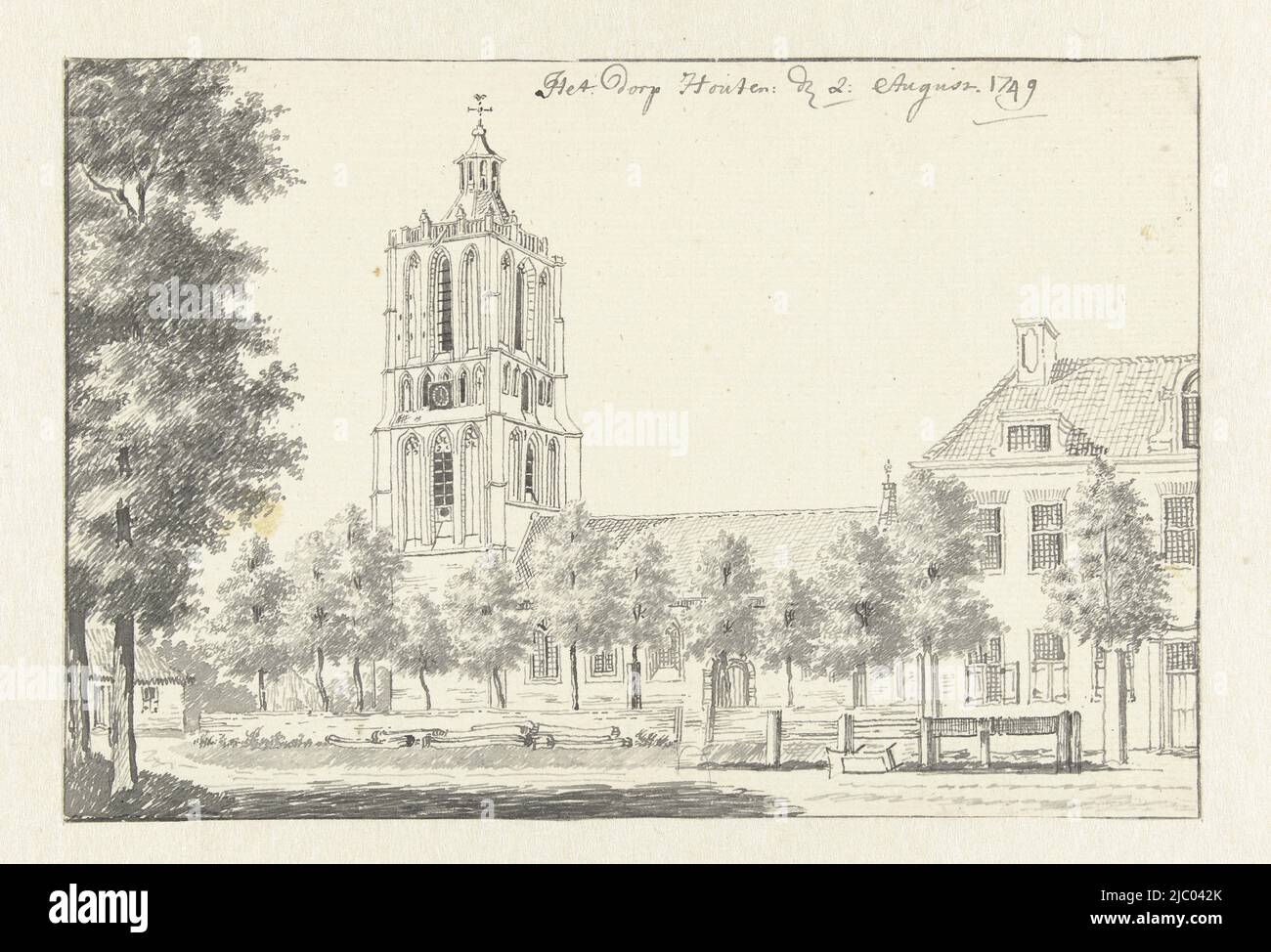 The church of Houten, Jan de Beijer, 1749, draughtsman: Jan de Beijer ...