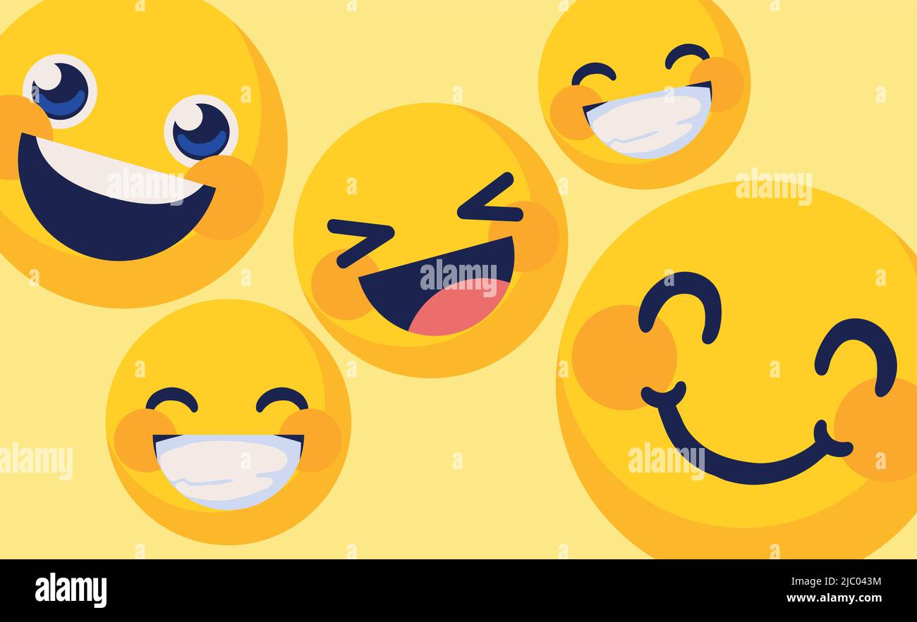 yellow happy emoji Stock Vector Image & Art - Alamy
