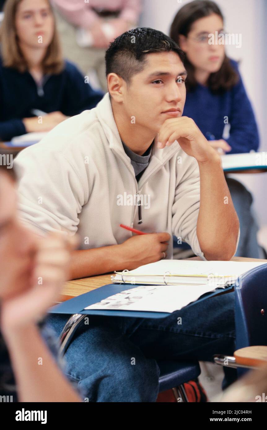 Latin man in classroom learning hi-res stock photography and images - Alamy